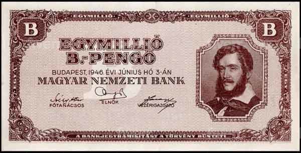 Hungary 1,000,000,000,000,000,000 Pengo 1946 P-134 1 Quintillion XF ...
