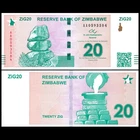 10 X Zimbabwe ZIG20 UNC W/ QR Code Issued 2024 $20 Zig Gold Backed ...